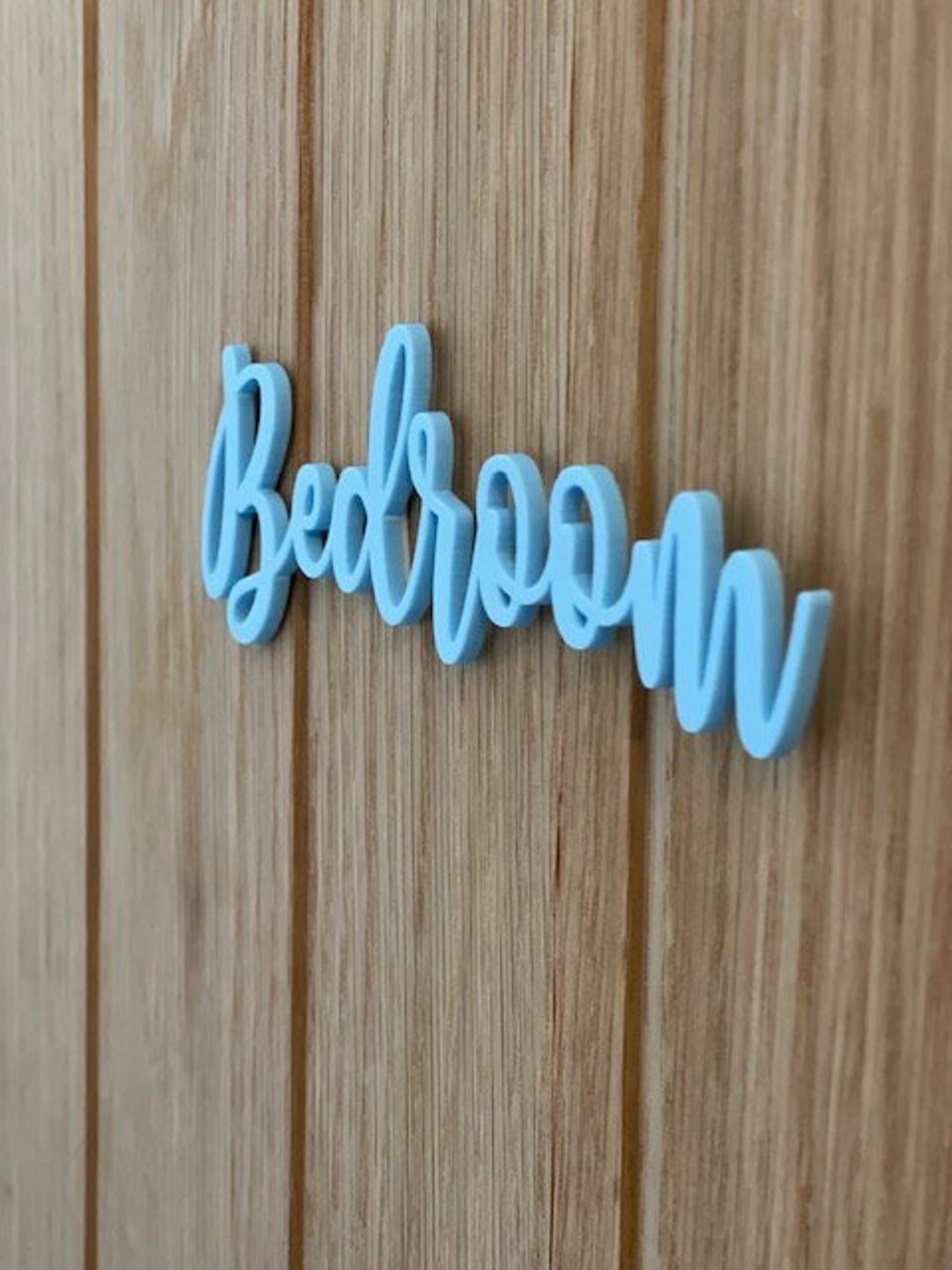 BEDROOM 3D Acrylic Sign - Bedroom Cut Out Word - Various Colours - Sign ...
