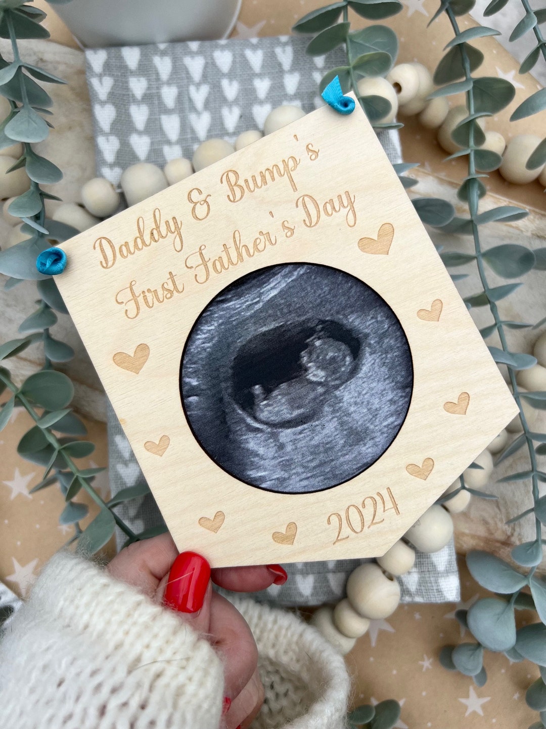 DADDY & BUMP'S First Father's Day 2024 Scan Photo Decor, Father's Day ...