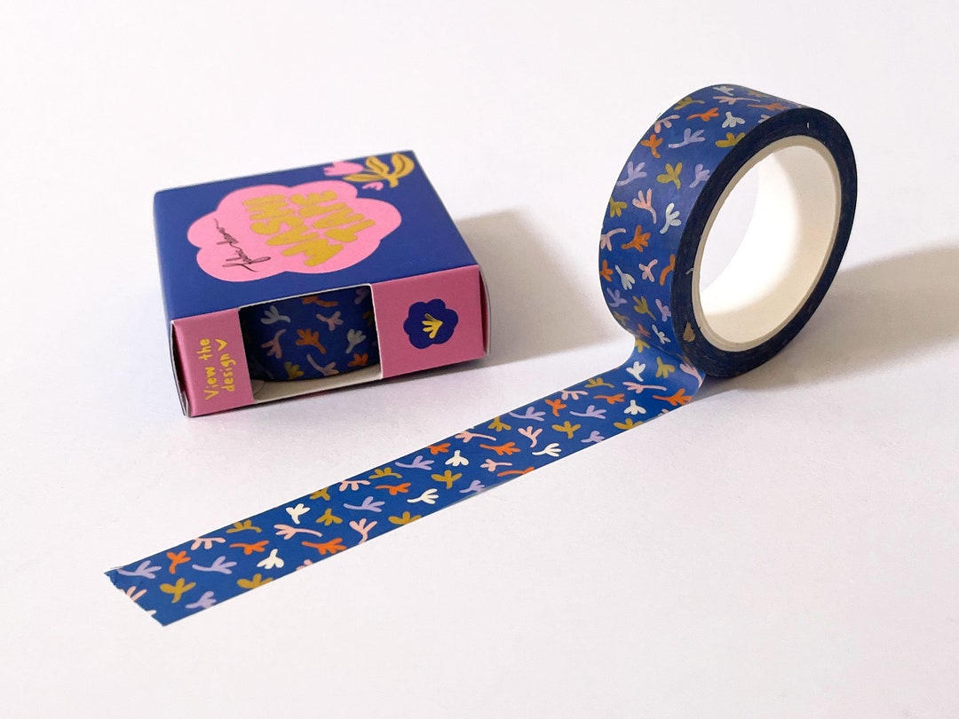 Blue Pattern Washi Tape, Paper, Scrapbooking, Journal, Cute, Pretty ...