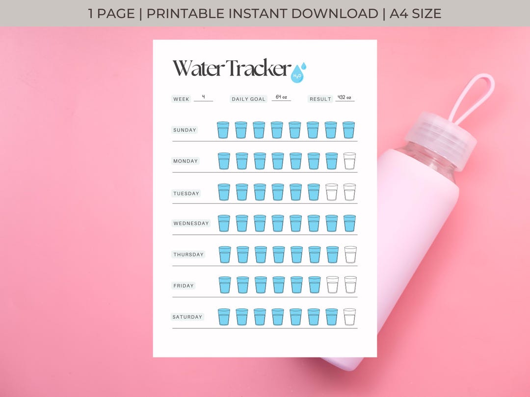 Water Intake Tracker - Daily Hydration Log for Healthy Living ...