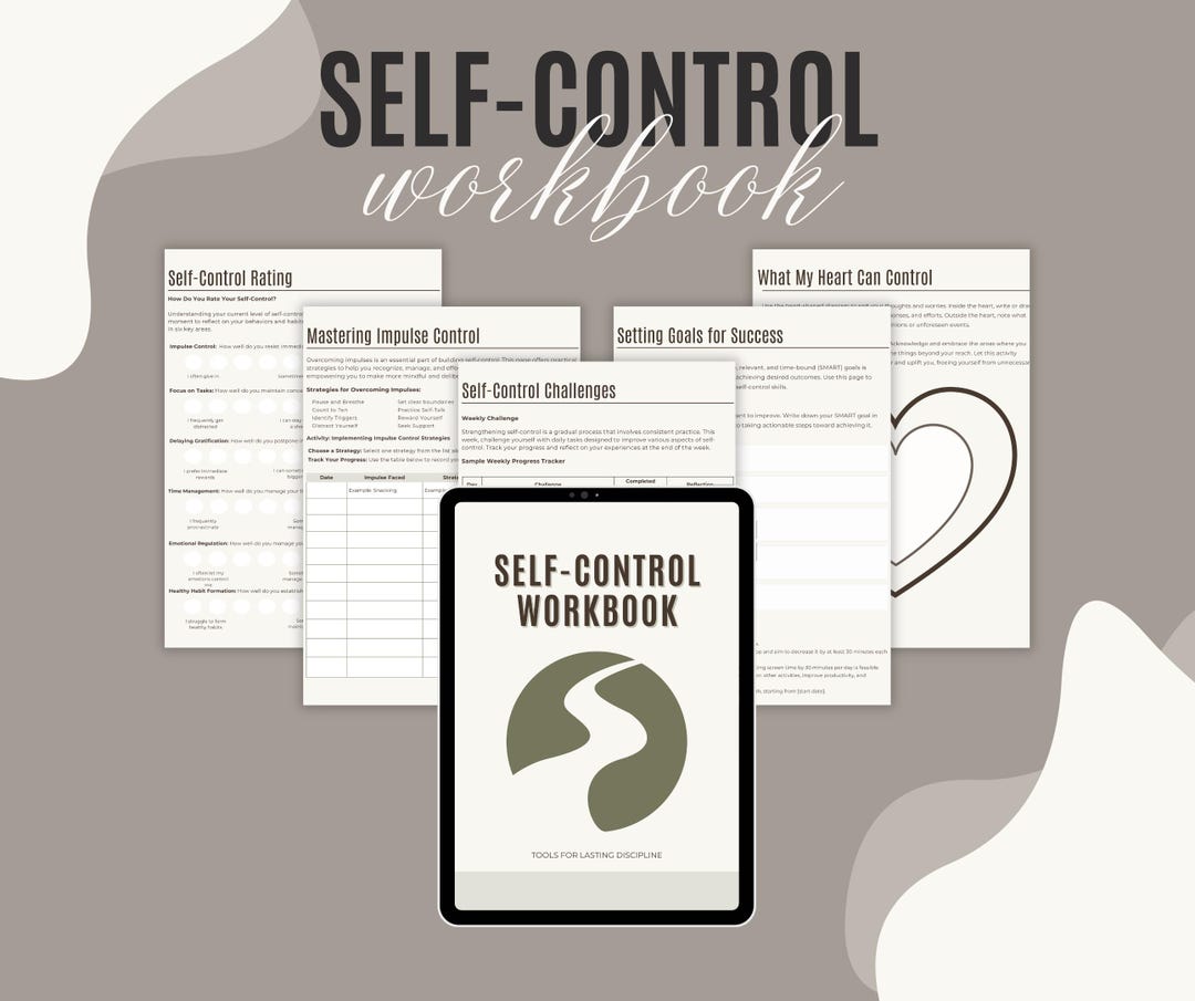 Self-control Workbook | Strengthen Focus, Discipline & Emotional ...