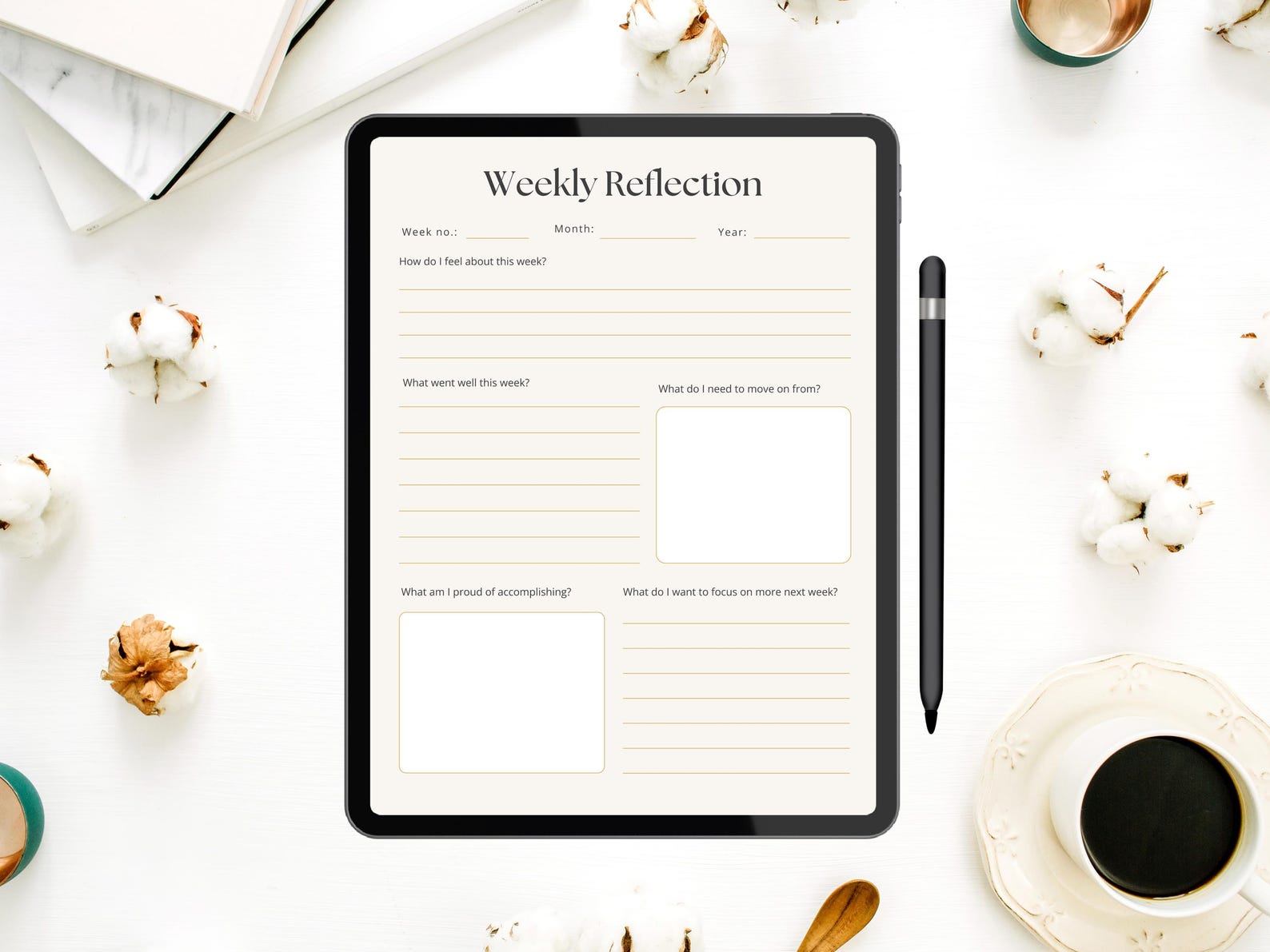 Weekly Reflection Journal | Guided Self-discovery & Personal Growth ...