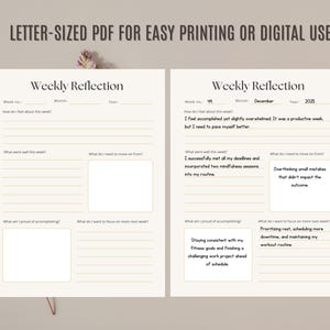 Weekly Reflection Journal | Guided Self-discovery & Personal Growth ...