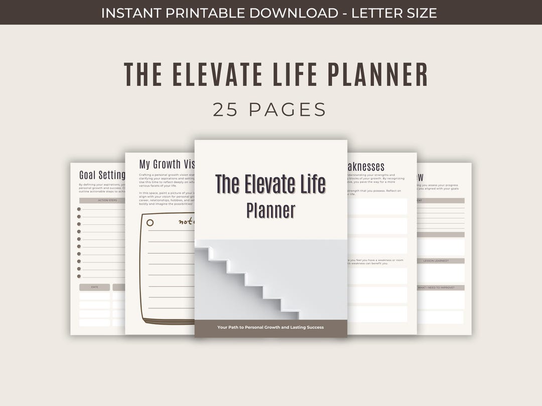 The Elevate Life Planner Printable 2025 Digital Planner for Personal ...