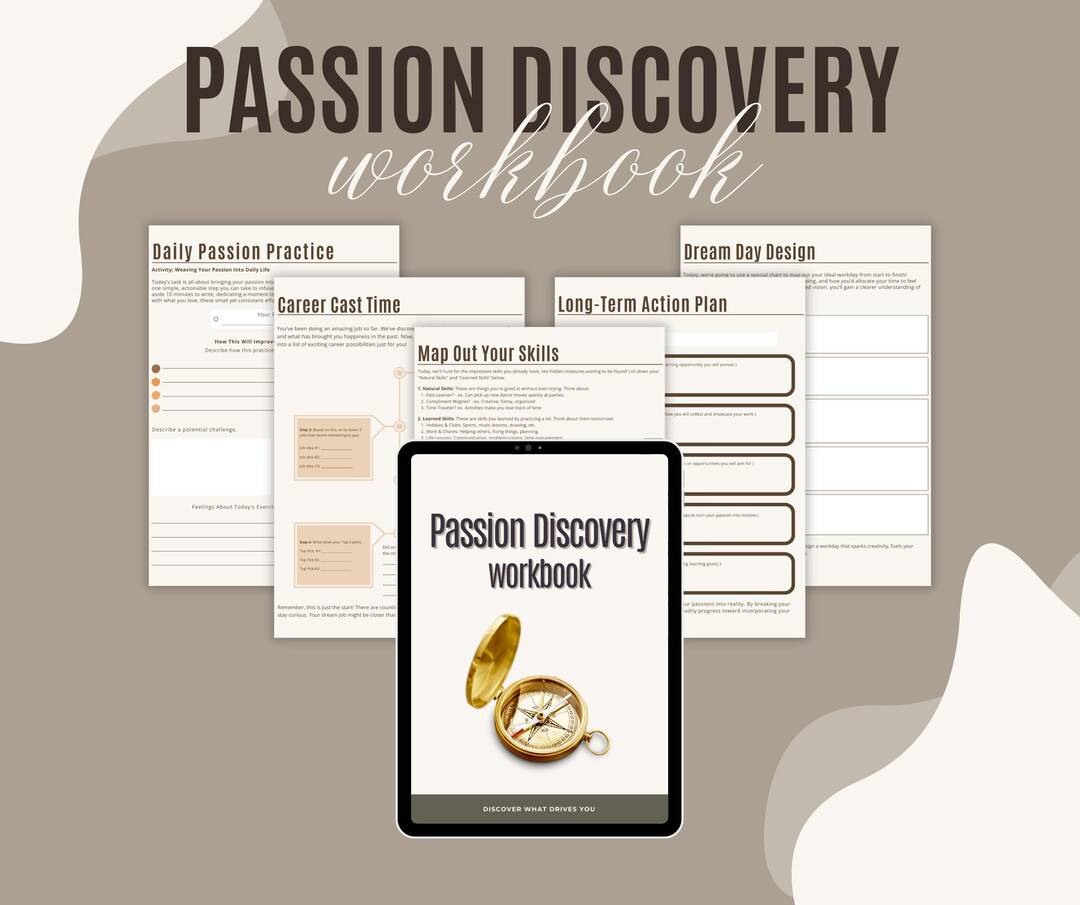 Find Your Passion Workbook | Life Purpose & Meaningful Life Guide ...