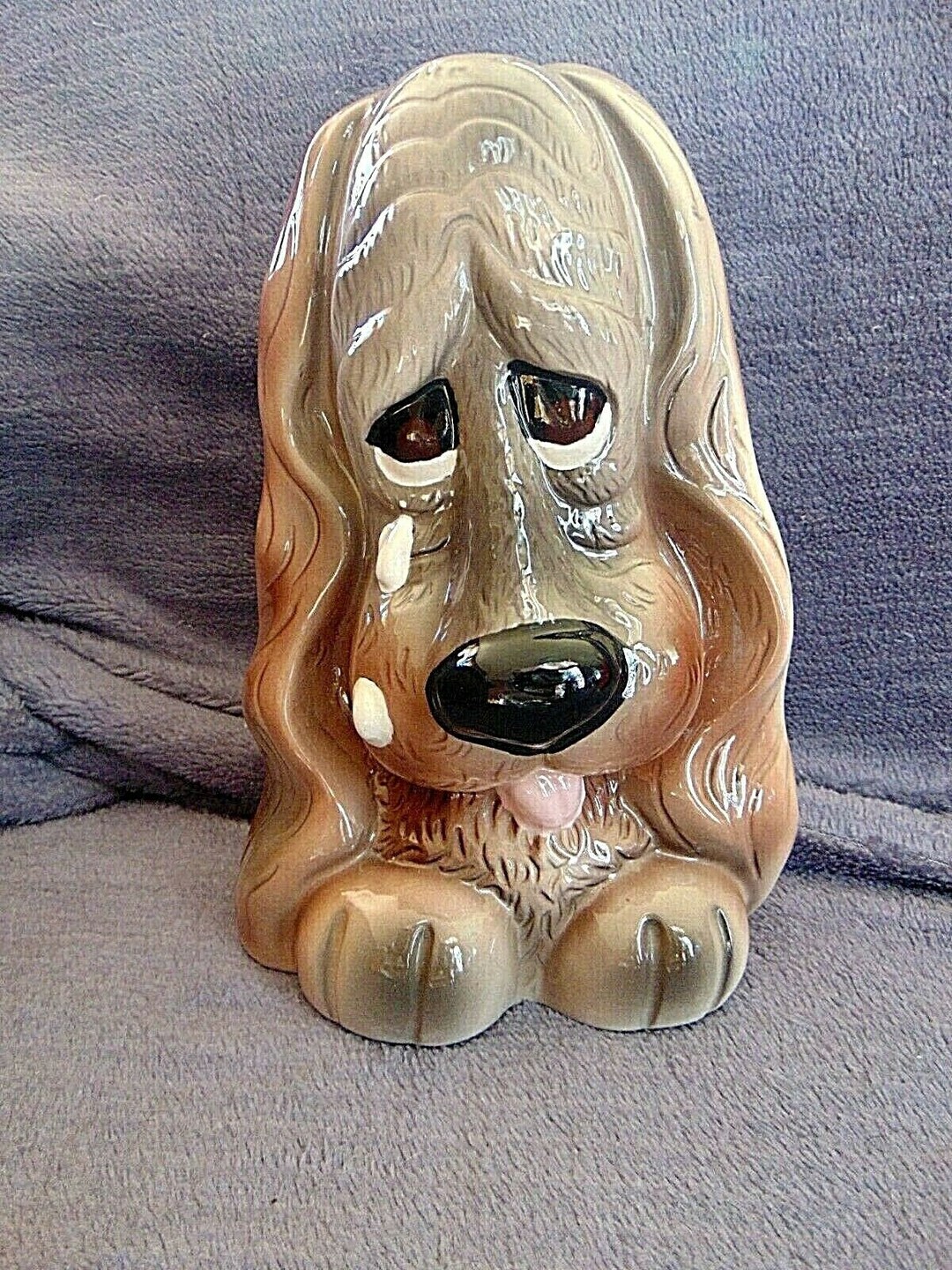 Adorable Vintage Droopy Eyed Dog Figure Stands 23cm High Vintage 1950s ...