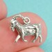 Sterling Silver 3D Goat Bracelet Charm, Farm, Animal, Pendant, Jewelry ...