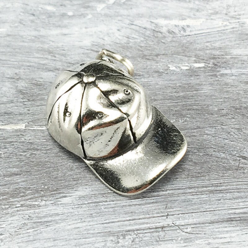 Sterling Baseball Hat Charm - Etsy