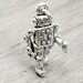Blue Robot Necklace Cute Little Robot Charm Necklace Robot Jewelry ...