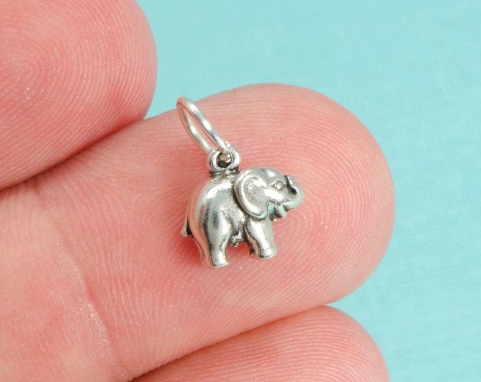 ELEPHANT Good Luck & Protection Tiny Elephant Charm, Lucky Charm ...