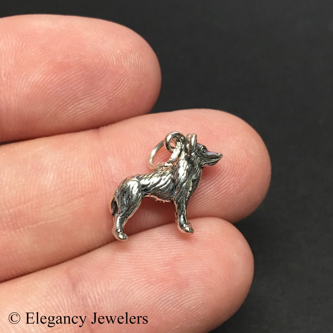Sterling Silver Husky Charm, .925 Silver, Dog, Animal, Pet, DIY ...