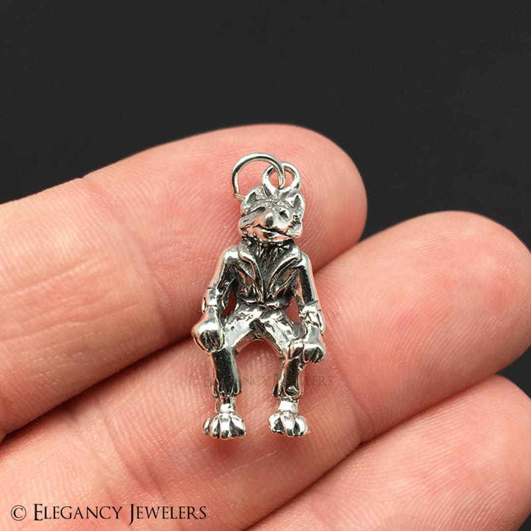 3D 925 Sterling Silver Wolfman Bracelet Charm, Halloween, DIY, Pendant ...