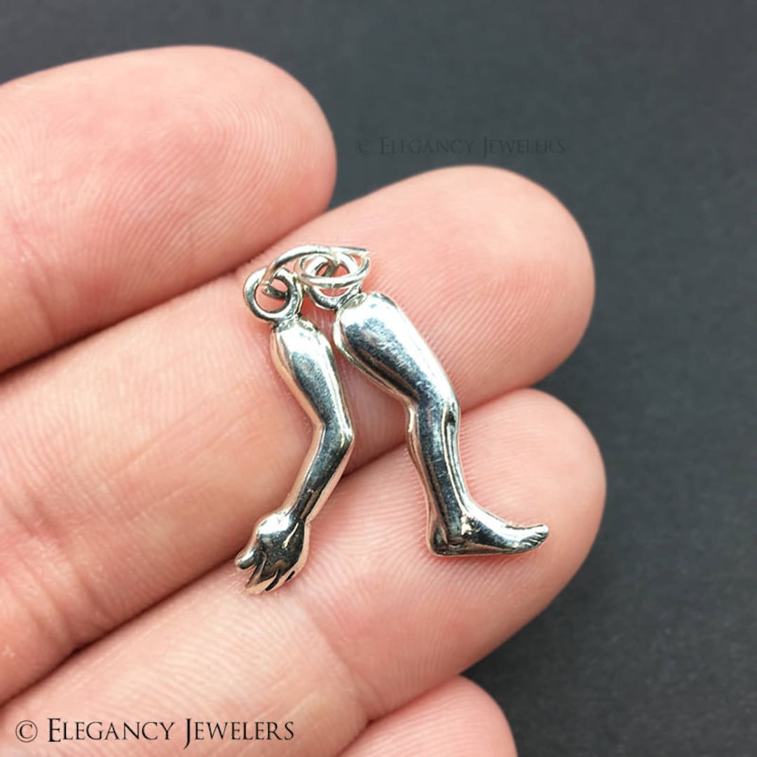 Sterling Silver Arm & Leg Milagro Charm, Body Parts, Halloween, Scary ...