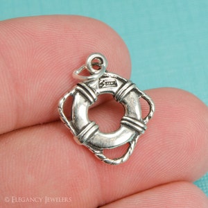 Sterling Silver 3D Life Preserver Bracelet Charm, Vacation, Cruise ...