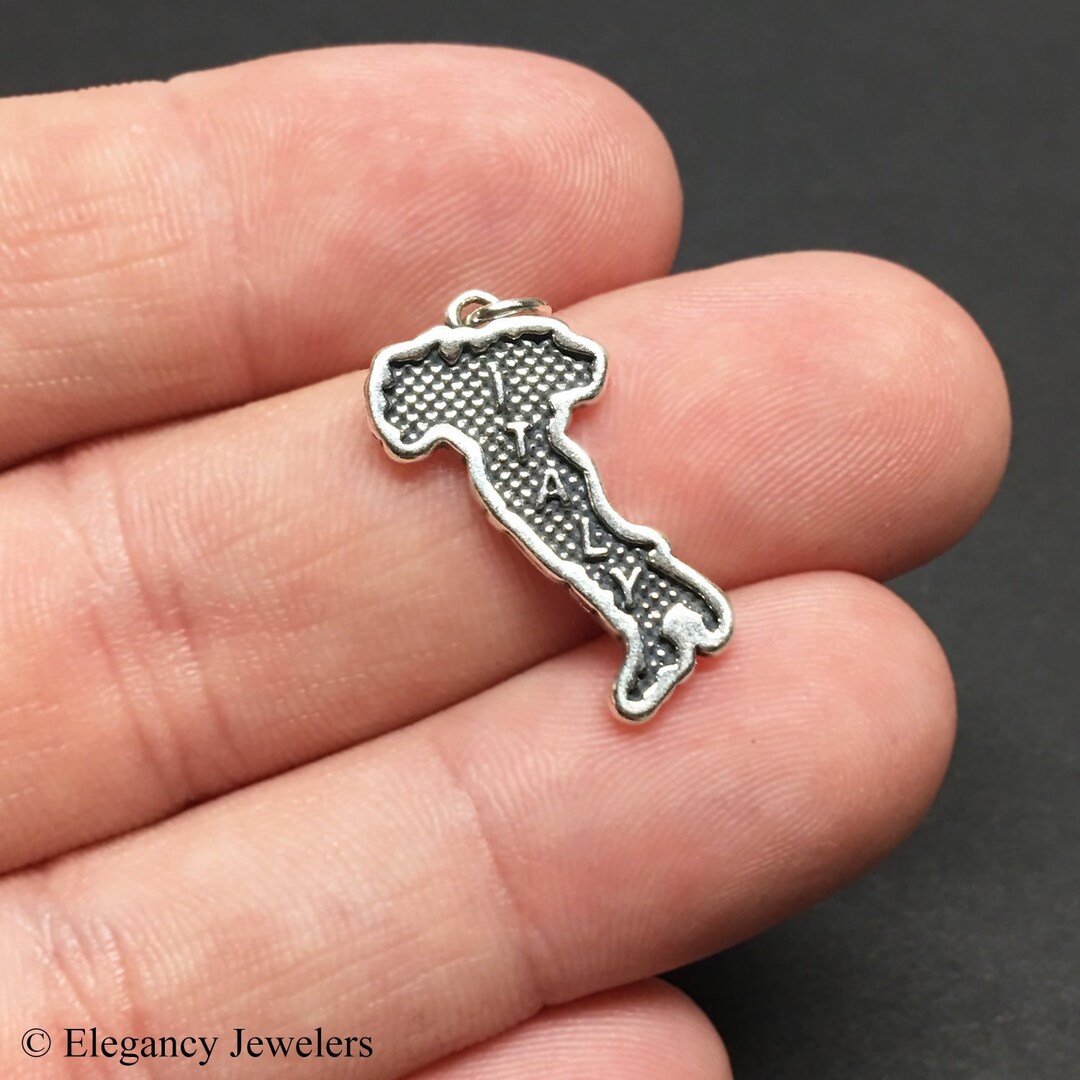 925 Sterling Silver Italy Country Charm, Travel, Europe, DIY, Bracelet ...