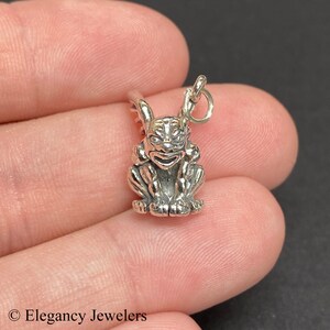 Sterling Silver Gargoyle Charm, Medieval, Evil, Creature, .925 Silver ...