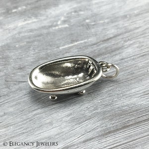 3D Sterling Silver Bathtub Charm, Bubble Bath, Relaxation, Spa, .925 ...
