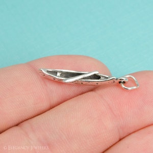 Sterling Silver 3D Canoe Bracelet Charm, Summer Camp, Boat, Lake ...