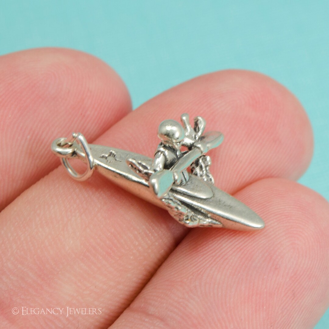 Sterling Silver Kayak Bracelet Charm, Kayaking, Sports, Outdoors ...