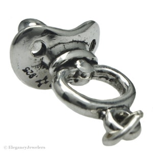 Sterling Silver Pacifier Bracelet Charm, Newborn, Baby, Child, .925 ...