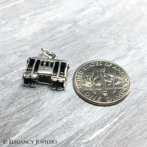 3D Sterling Silver Cable Car Charm, Transportation, San Francisco, .925 ...