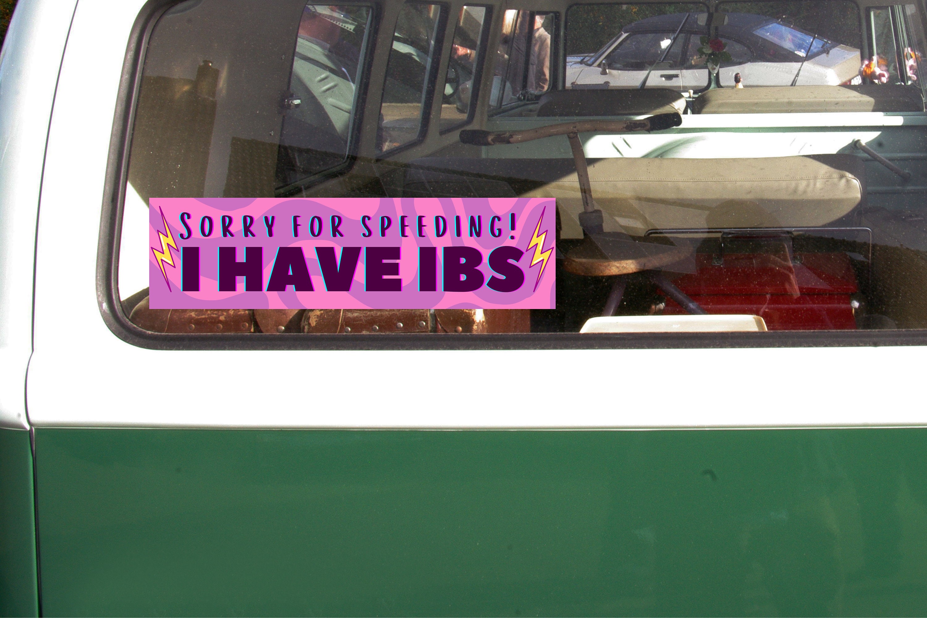 Funny IBS Sticker, Sorry for Speeding I Have IBS Bumper Sticker ...