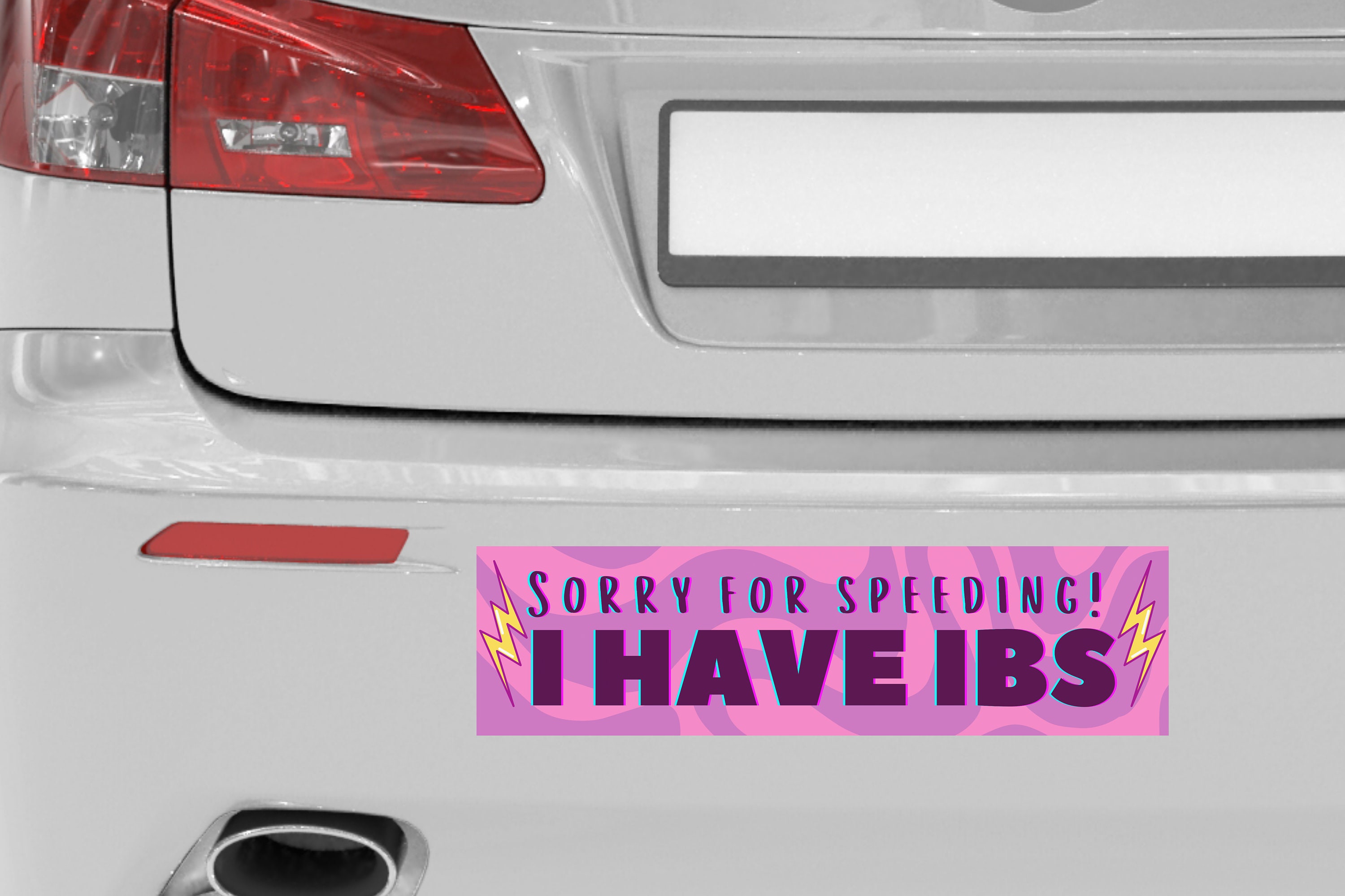 Funny IBS Sticker, Sorry for Speeding I Have IBS Bumper Sticker ...