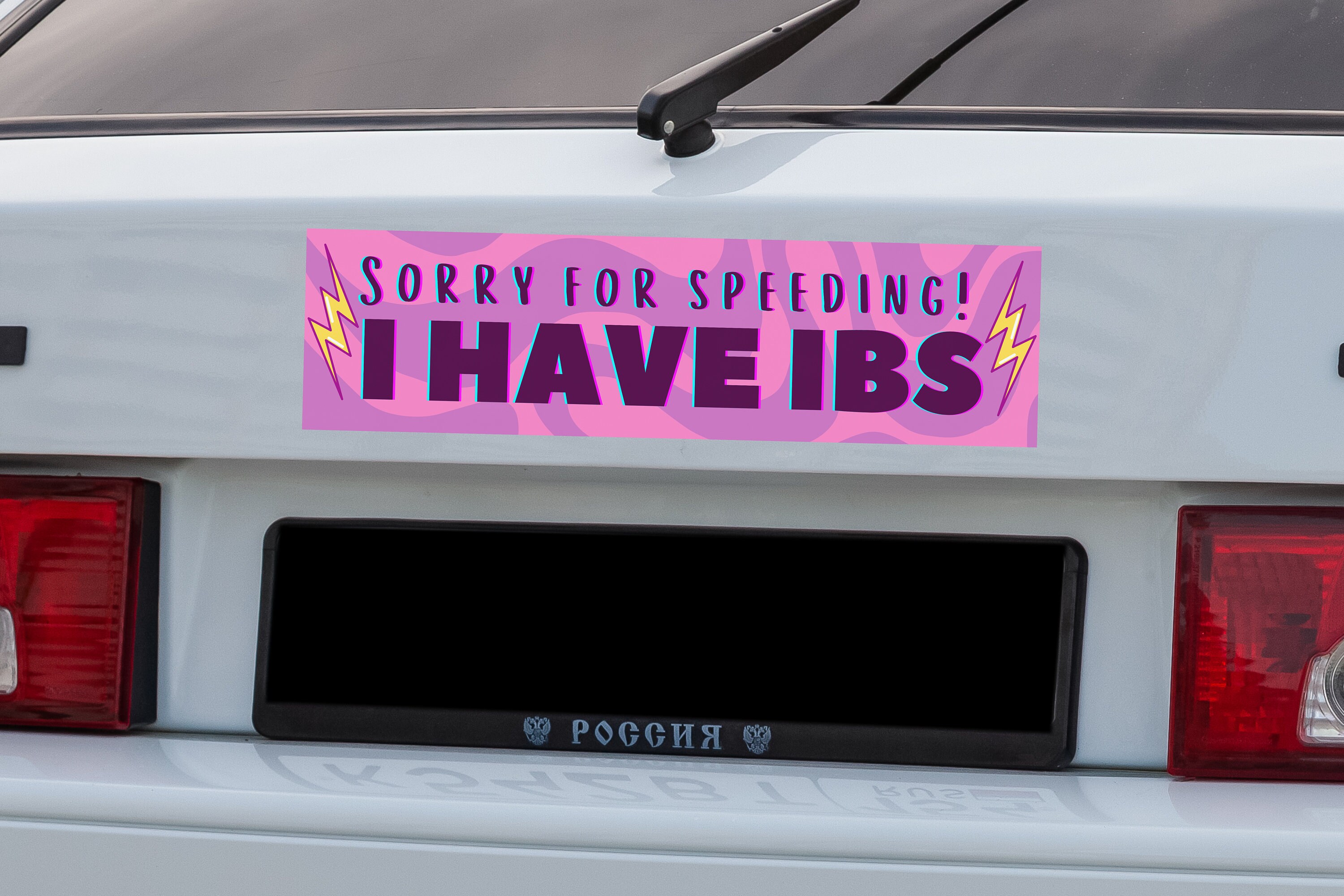 Funny IBS Sticker, Sorry for Speeding I Have IBS Bumper Sticker ...