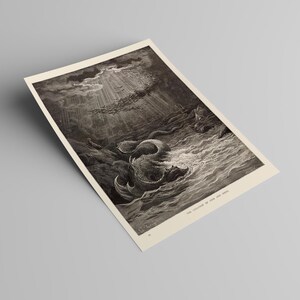 Gustave Dore: the CREATION of FISH & BIRDS (1891) Vintage Illustration ...