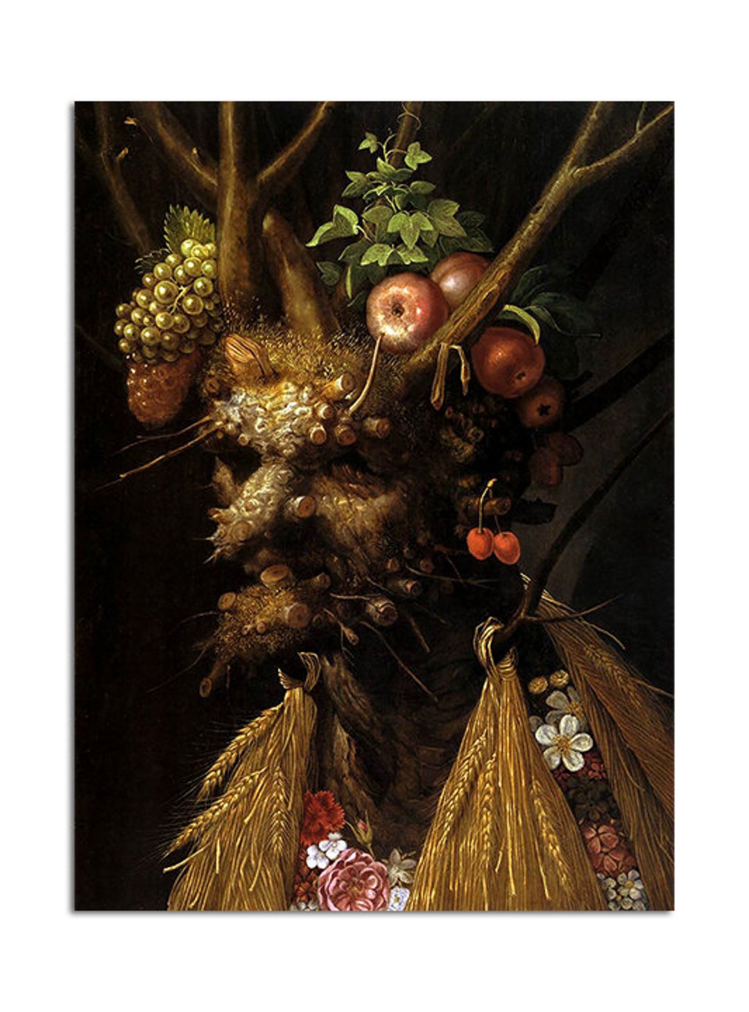 Giuseppe Arcimboldo The Four Seasons Borderless 1590 Painting Reprint