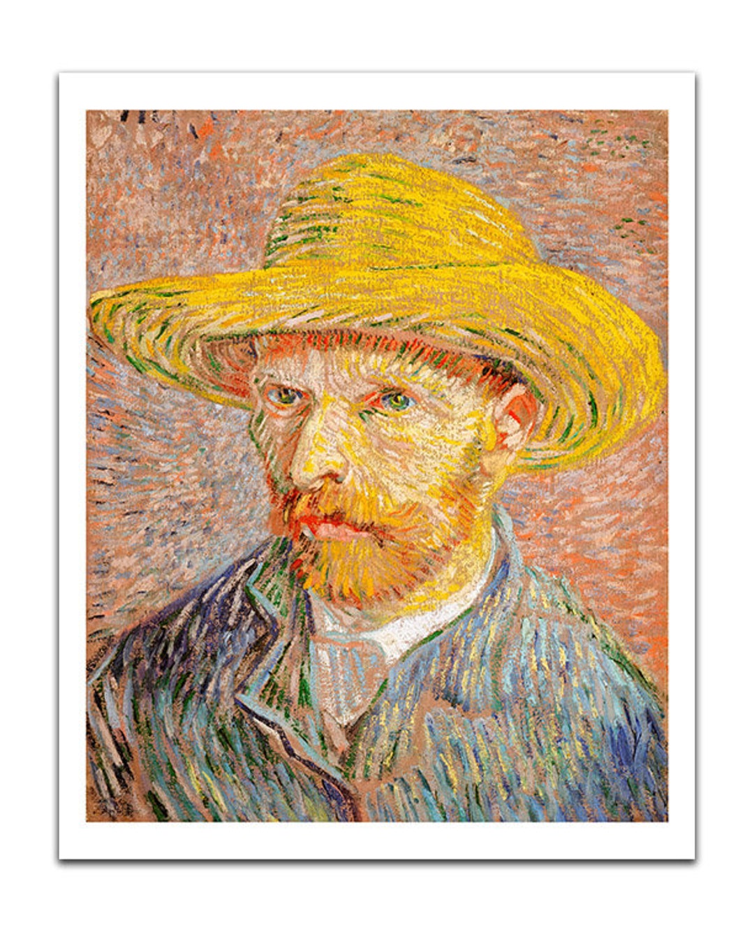 Vincent Van Gogh SELF PORTRAIT (with Yellow Straw Hat) 1887 Famous ...