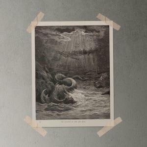 Gustave Dore: the CREATION of FISH & BIRDS (1891) Vintage Illustration ...