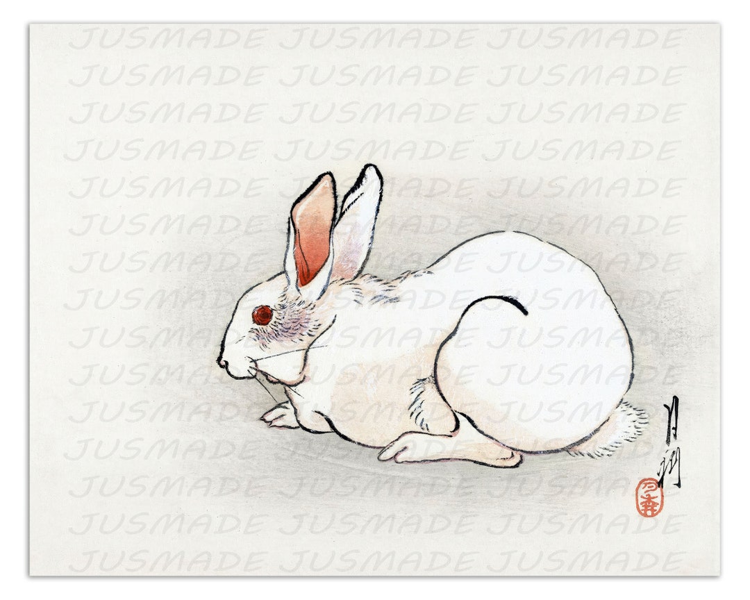 WIT KONIJN 1900s Vintage Japanese Illustration -unframed- Art Print ...