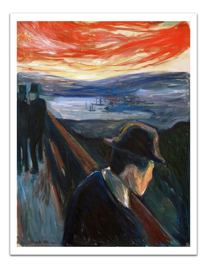 Edvard Munch DESPAIR (1892) Vintage Famous Painting -unframed- Premium ...