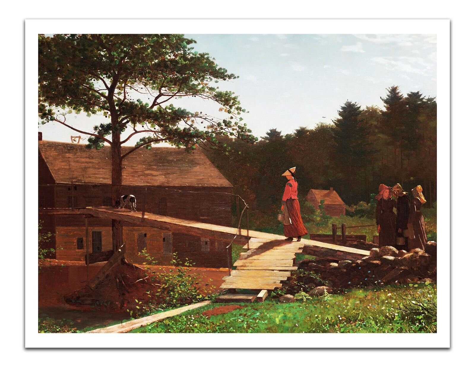 Winslow Homer, Old Mill THE MORNING BELL 1871 Vintage Painting Poster ...