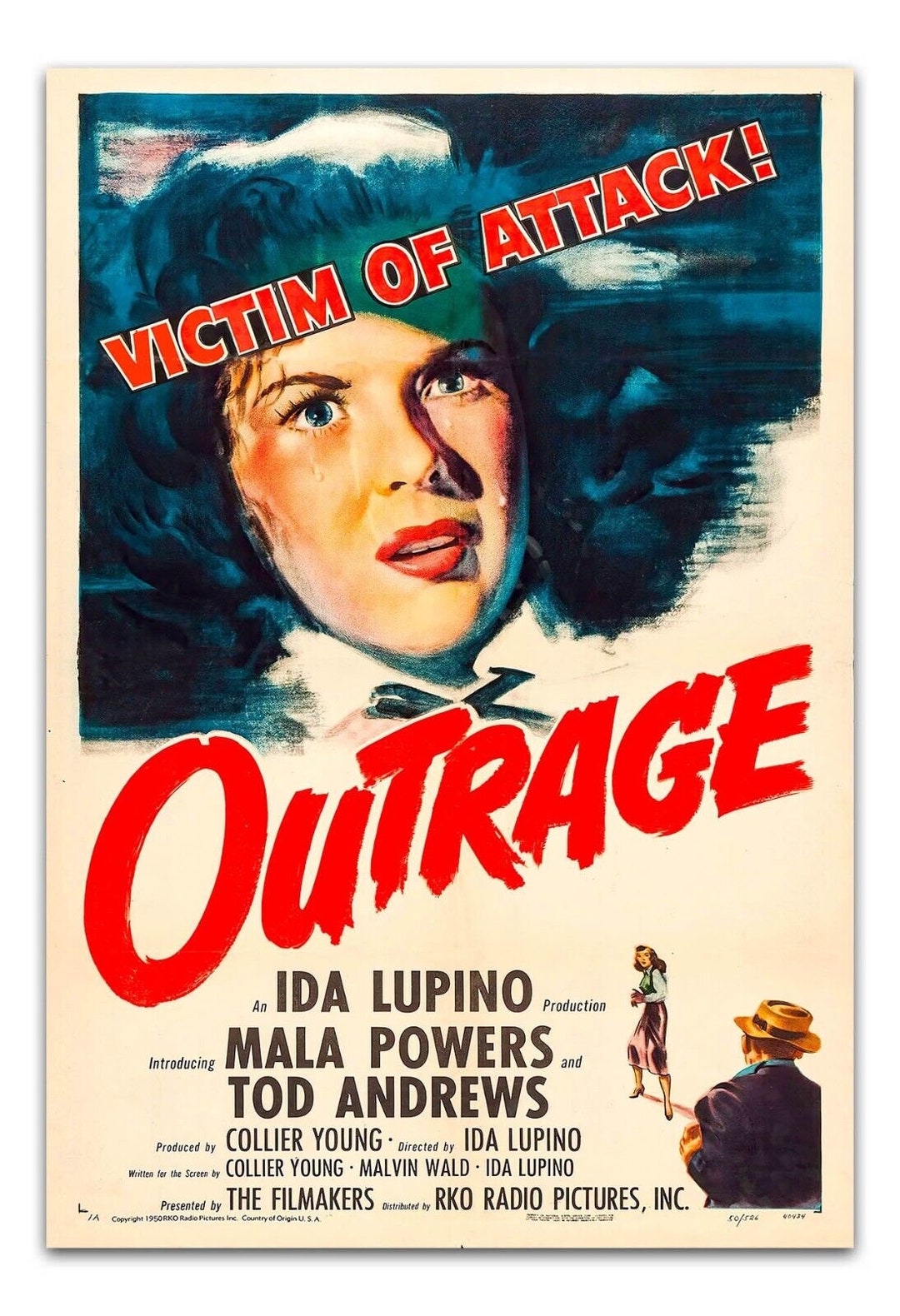 OUTRAGE 1950 B Movie Vintage Poster Print, Wall Decor - Etsy