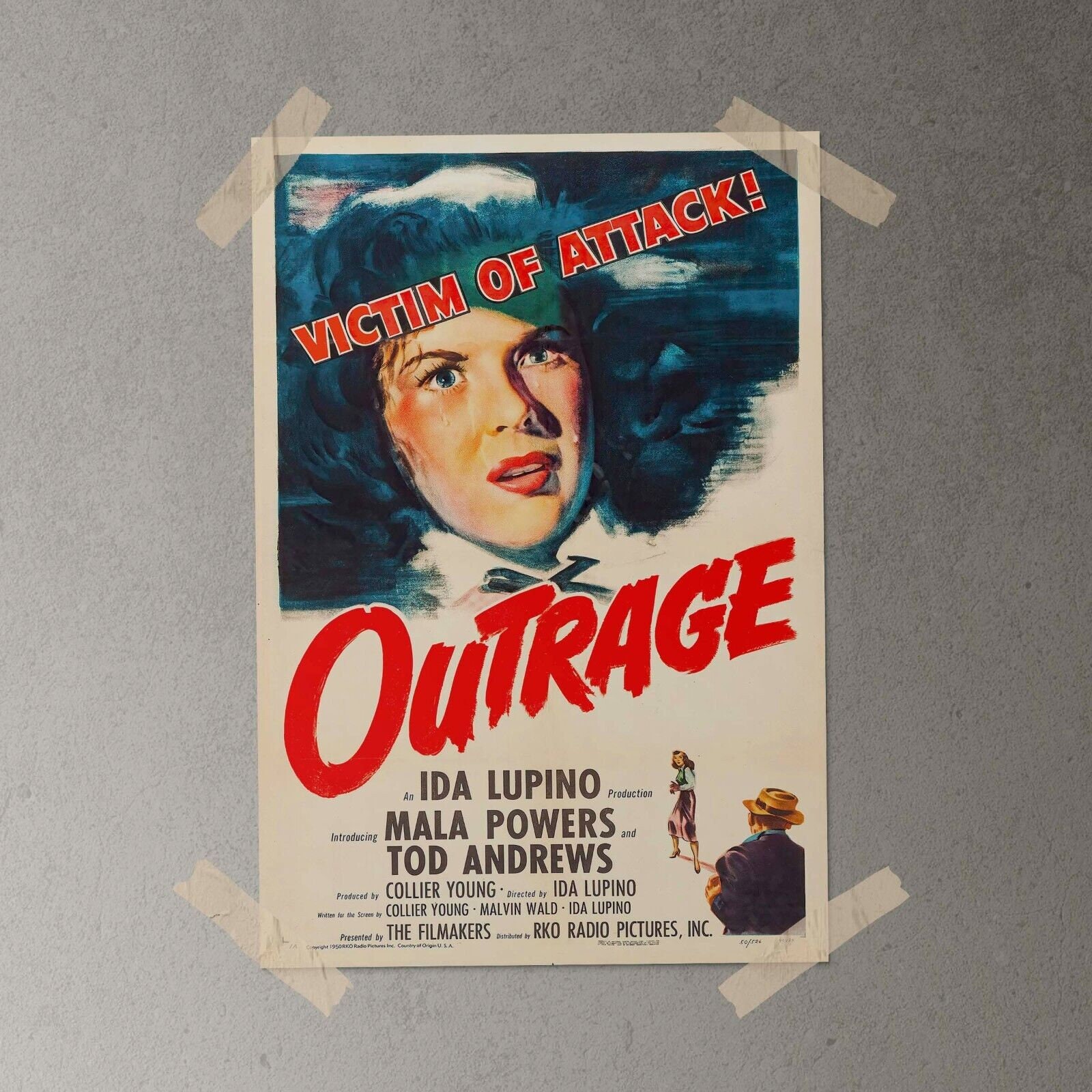 OUTRAGE 1950 B Movie Vintage Poster Print Wall Decor - Etsy