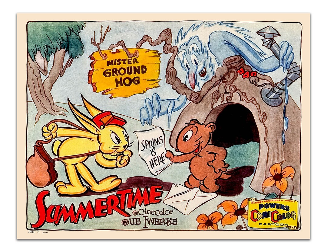 SUMMERTIME 1935 Vintage Animated Cartoon Movie Poster, Wall Decor 22x17 ...