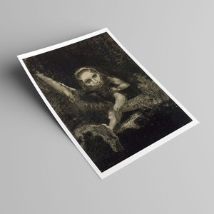 Caliban on a Branch ODILON REDON 1881 Vintage Poster -unframed- Premium ...