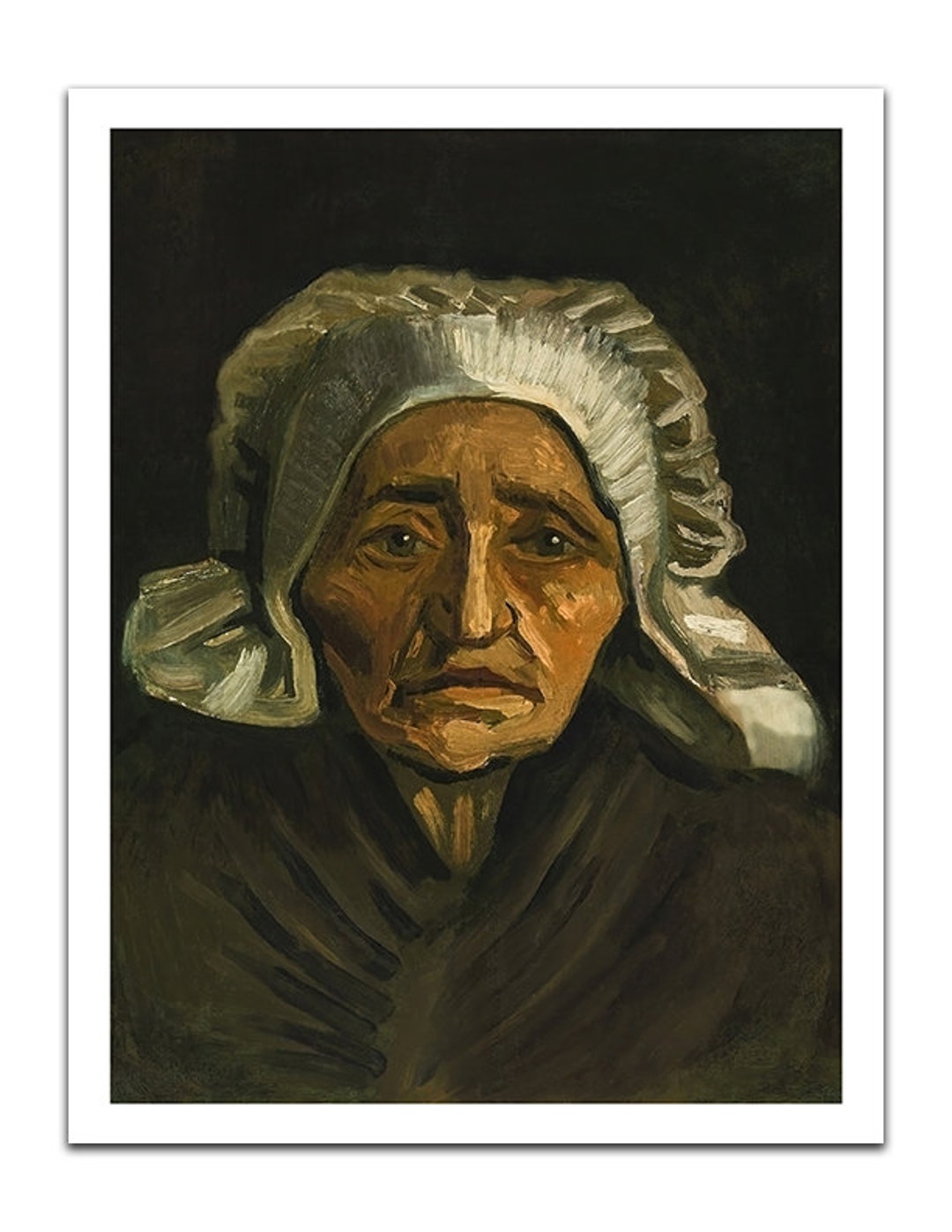 Vincent Van Gogh OLD PEASANT WOMAN White Bonnet 1884 Fine Art Painting ...