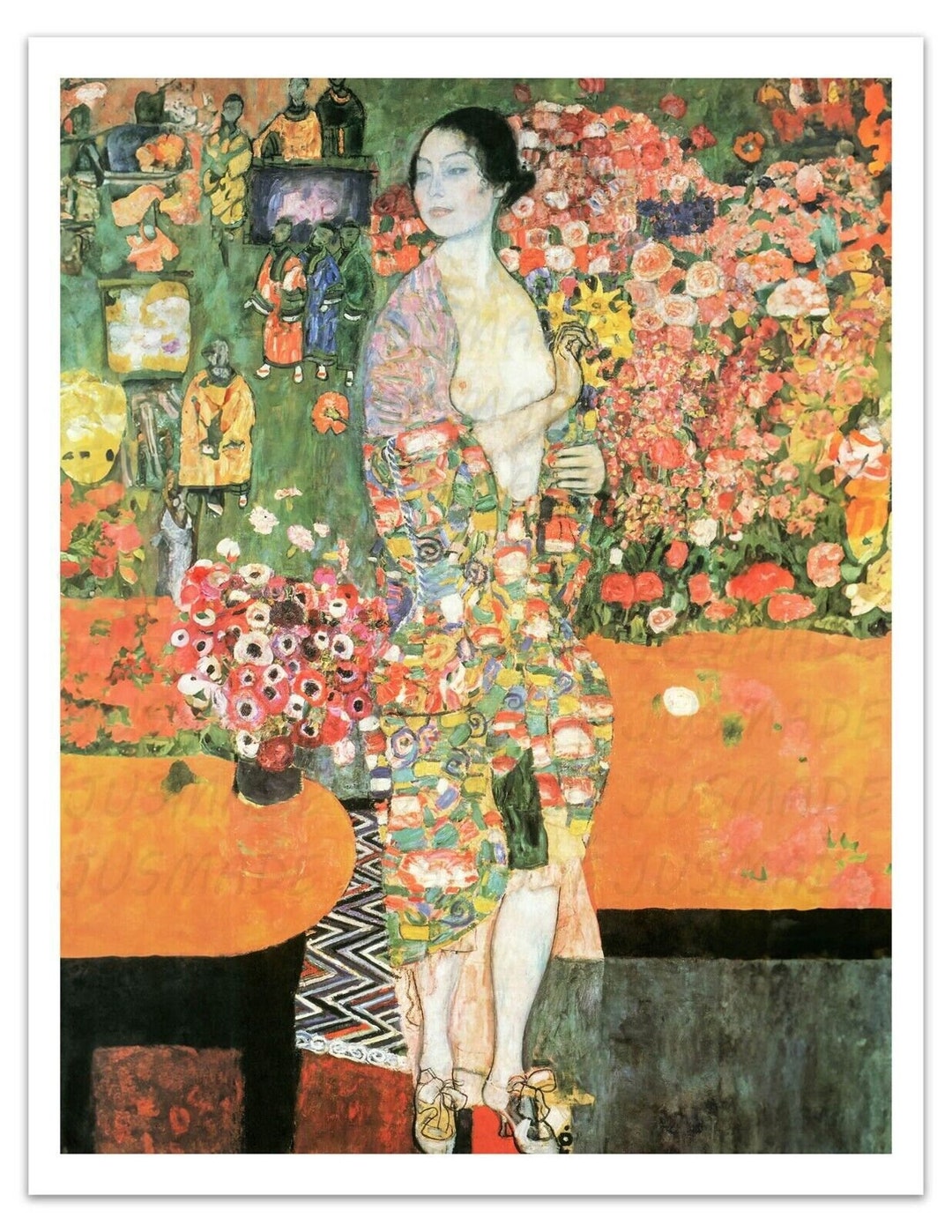 Gustav Klimt The Dancer 1916 1918 Vintage Painting Poster Unframed