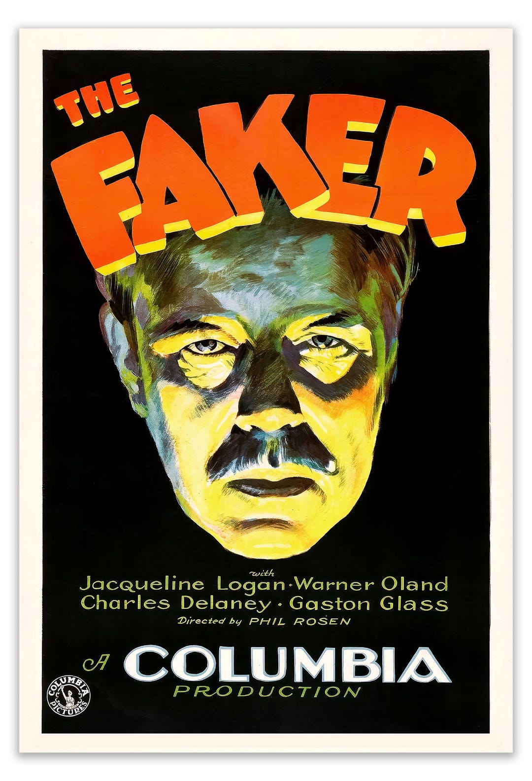The Faker Poster – 1929 Mystery Drama, Noir Psychological Thriller Wall ...