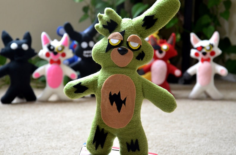 Fnaf handmade Springtrap Five Nights at Freddys Plush 11 Inch Plushie ...
