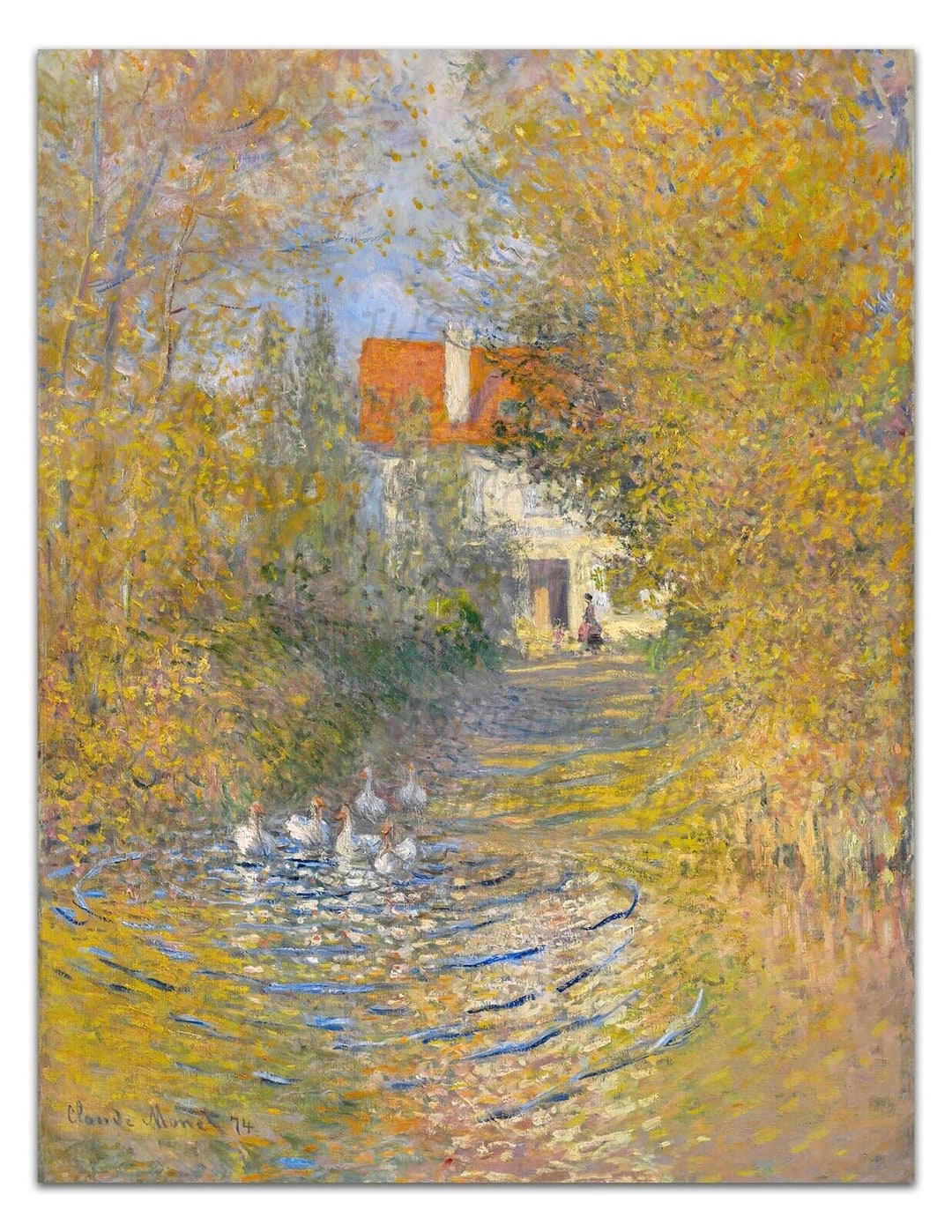 The Geese (1874) CLAUDE MONET Vintage Painting Poster -unframed ...