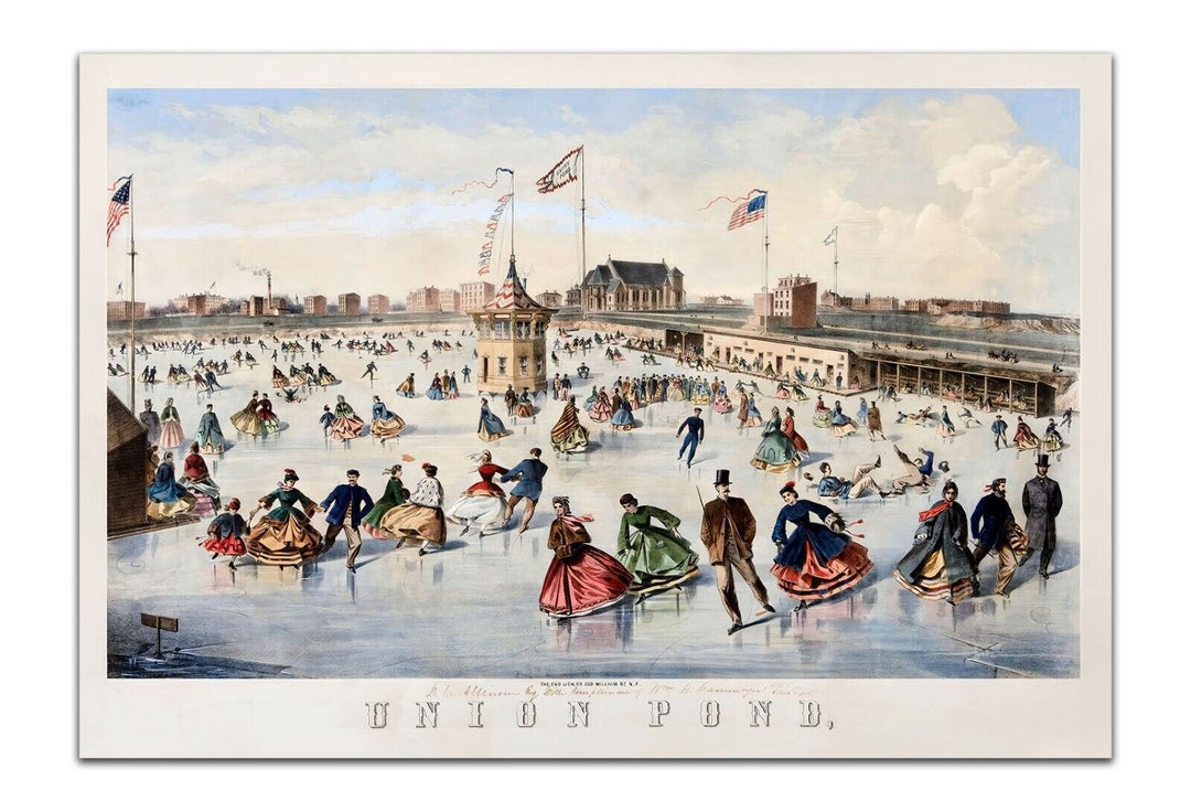 Winslow Homer, Union Pond NEW YORK (1862) Vintage Painting -unframed ...