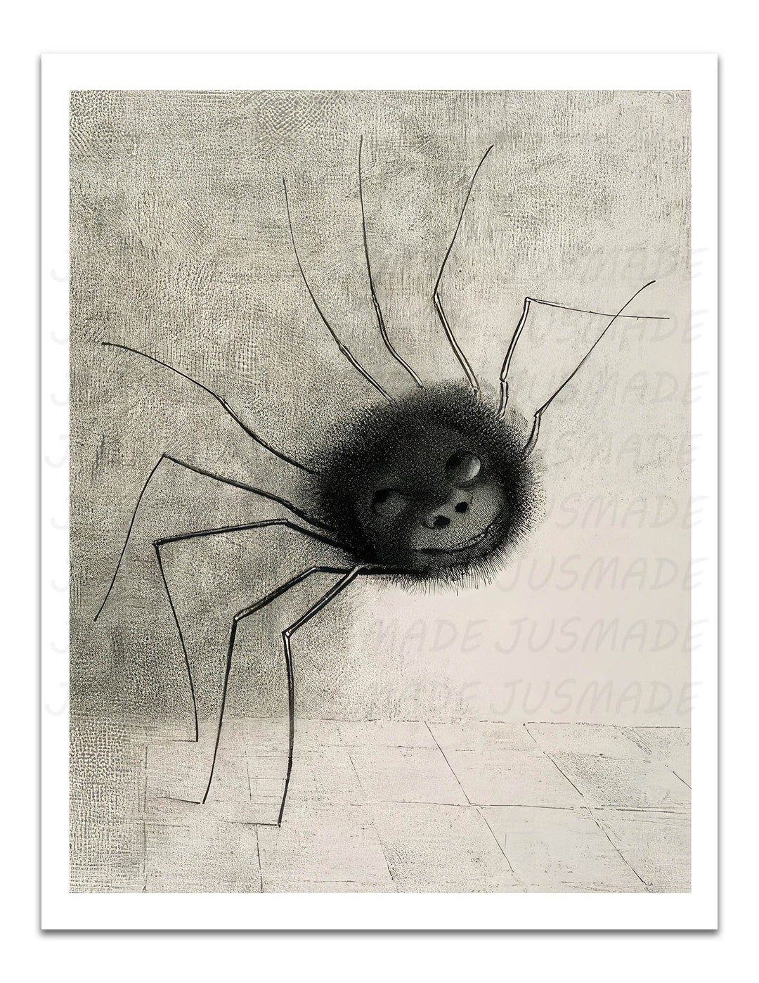 Smiling Spider ODILON REDON 1887 Vintage Poster -unframed- Premium Art ...
