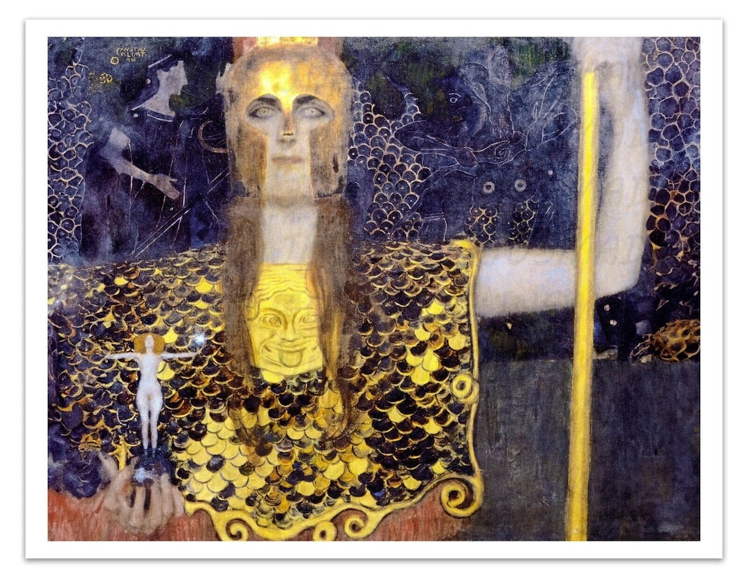 Gustav Klimt PALLAS ATHENA (1898) Vintage Painting Poster -unframed ...