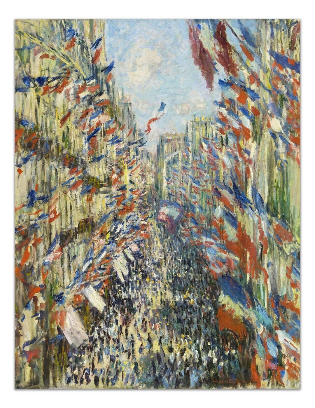 The Rue Montorgueil in Paris (1878) CLAUDE MONET Vintage Painting ...