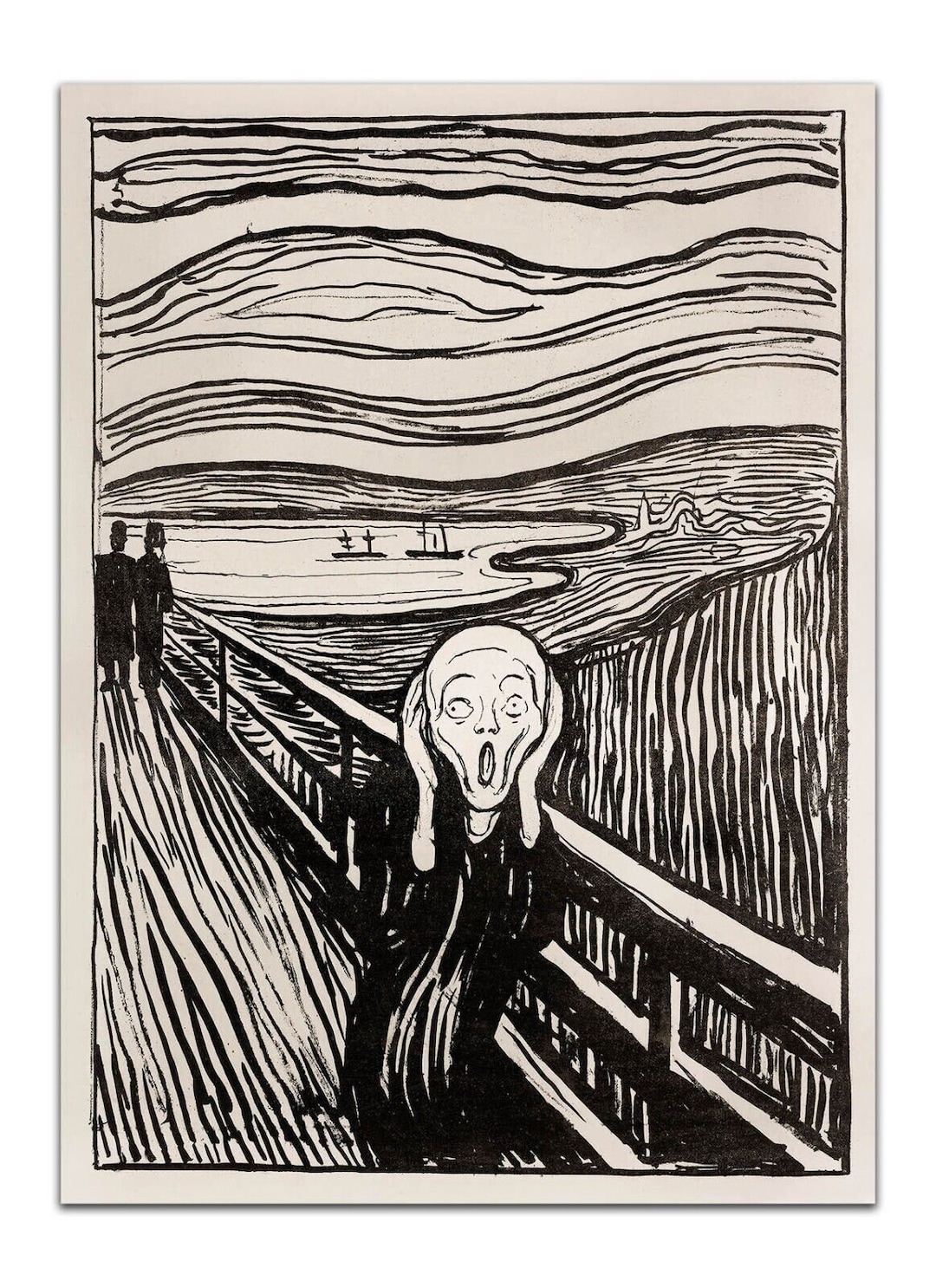 Edvard Munch THE SCREAM (1895) Vintage Famous Painting -unframed ...