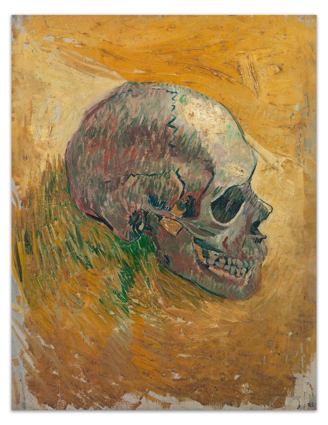 Vincent Van Gogh SKULL (1887) Vintage Painting Poster -unframed ...